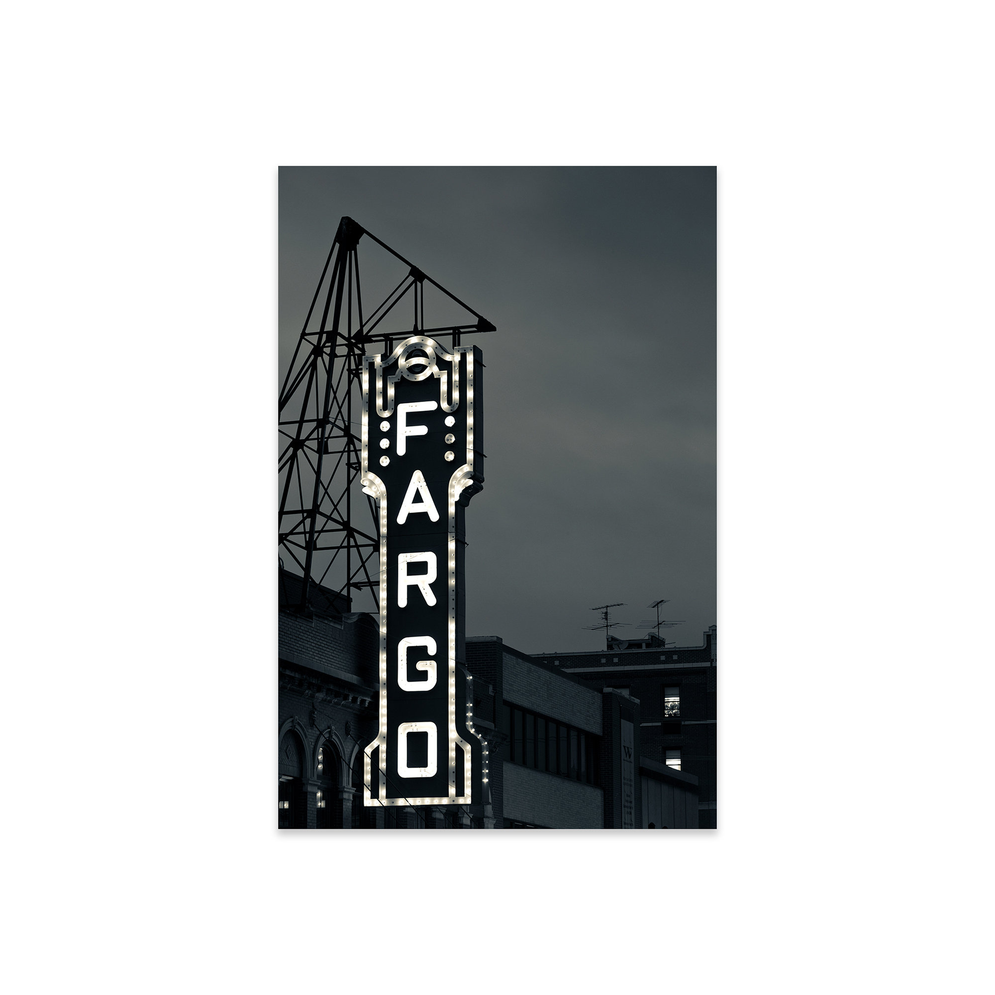 Ebern Designs Neon Sign In B&W, Fargo Theatre, Fargo, Cass County, North Dakota, USA Print On ...